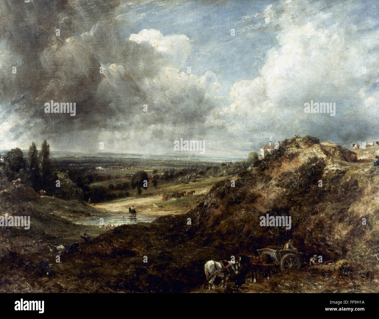 CONSTABLE: HAMPSTEAD. /nHampstead Heath. Oil on canvas, early 19th ...