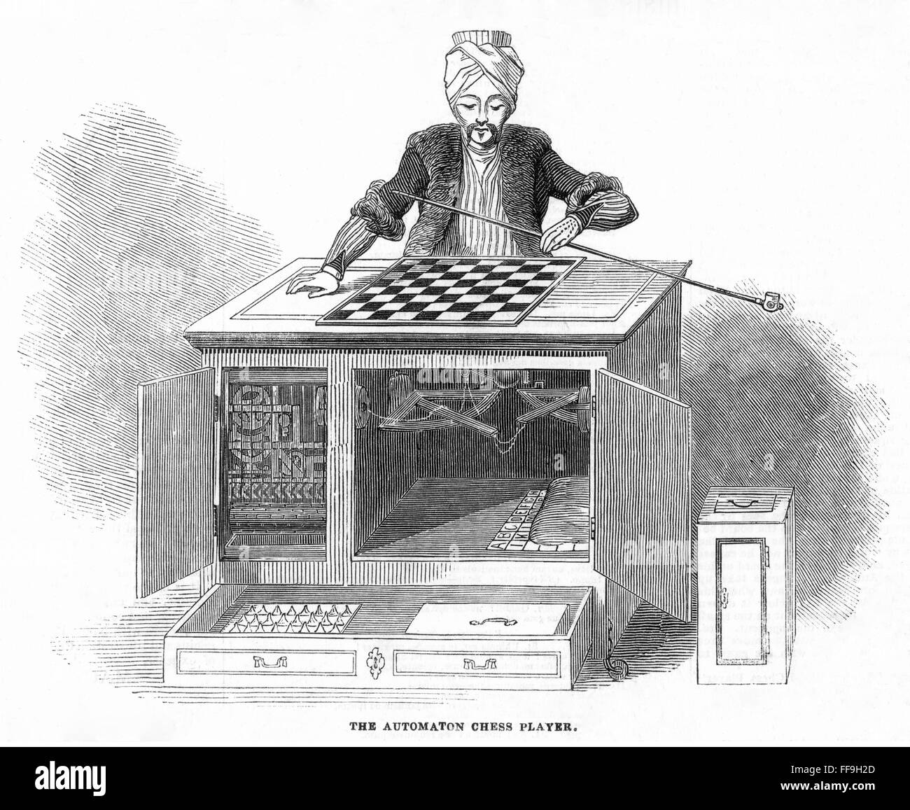 CHESS: AUTOMATON, 1845. /nWolfgang von Kempelen's 'The Turk,' a chess ...