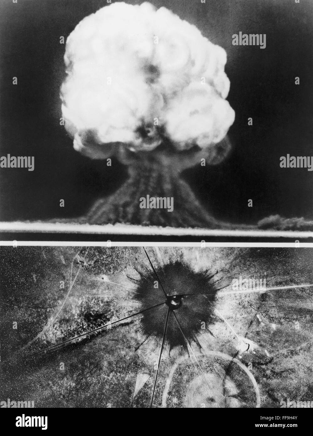 FIRST ATOMIC BOMB, 1945. /nThe first atomic explosion, 16 July 1945, in ...