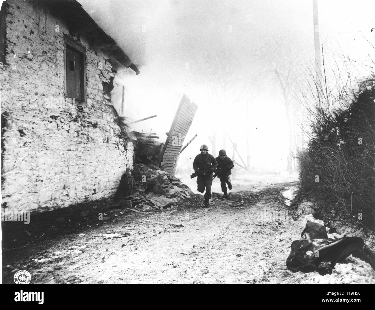 WWII: BELGIUM. /nTwo American soldiers of the 3rd Armored Division ...