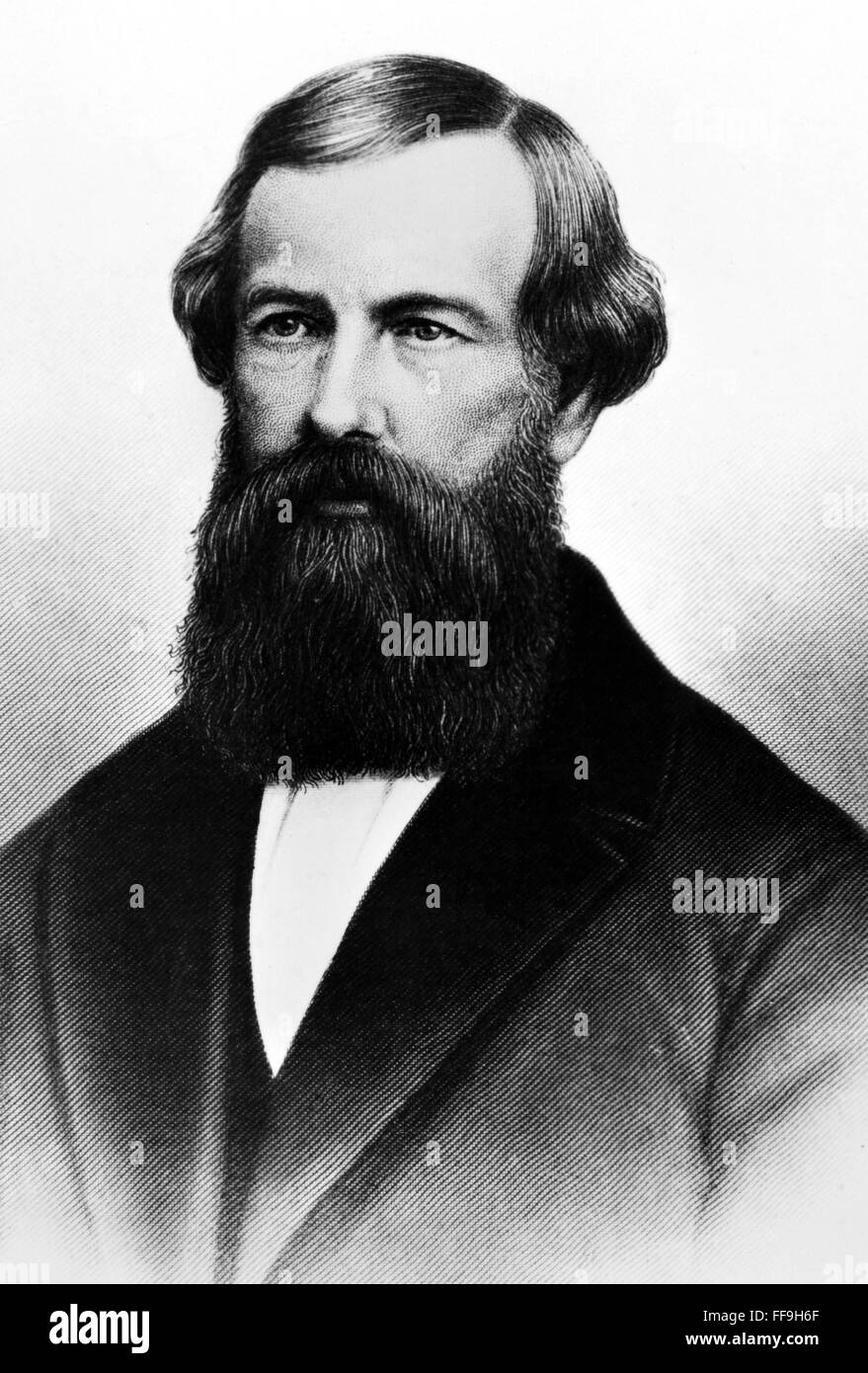 ELISHA GRAVES OTIS /n(1811-1861). American inventor. Steel engraving ...