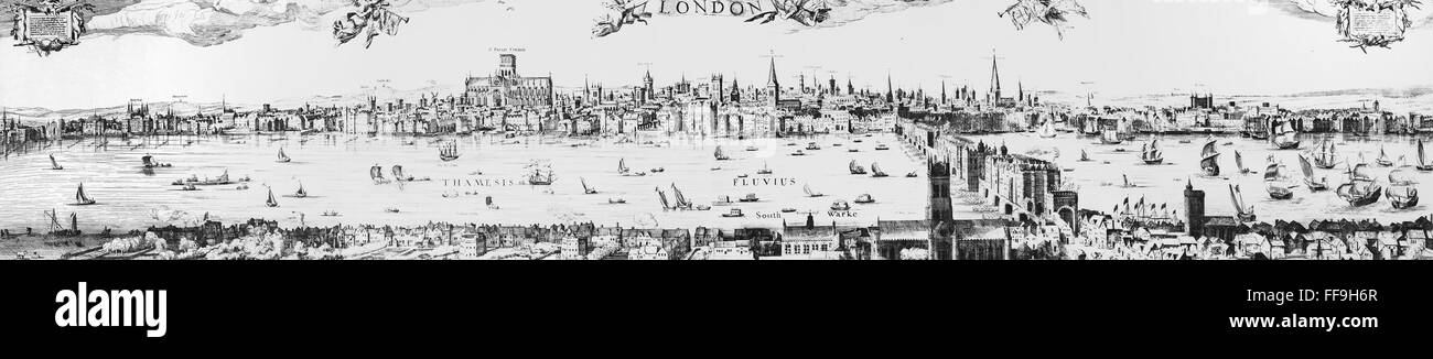 London visscher map hi-res stock photography and images - Alamy