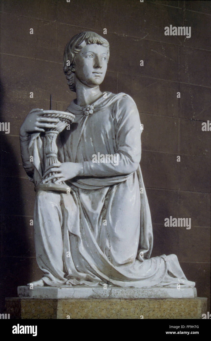 ANGEL. /nAngel holding a candlestick, Florence Cathedral by Luca Della ...