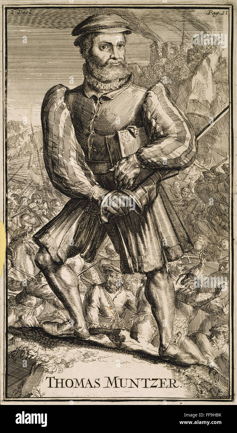 THOMAS M NTZER (c1489-1525). /nGerman religious reformer and Anabaptist ...