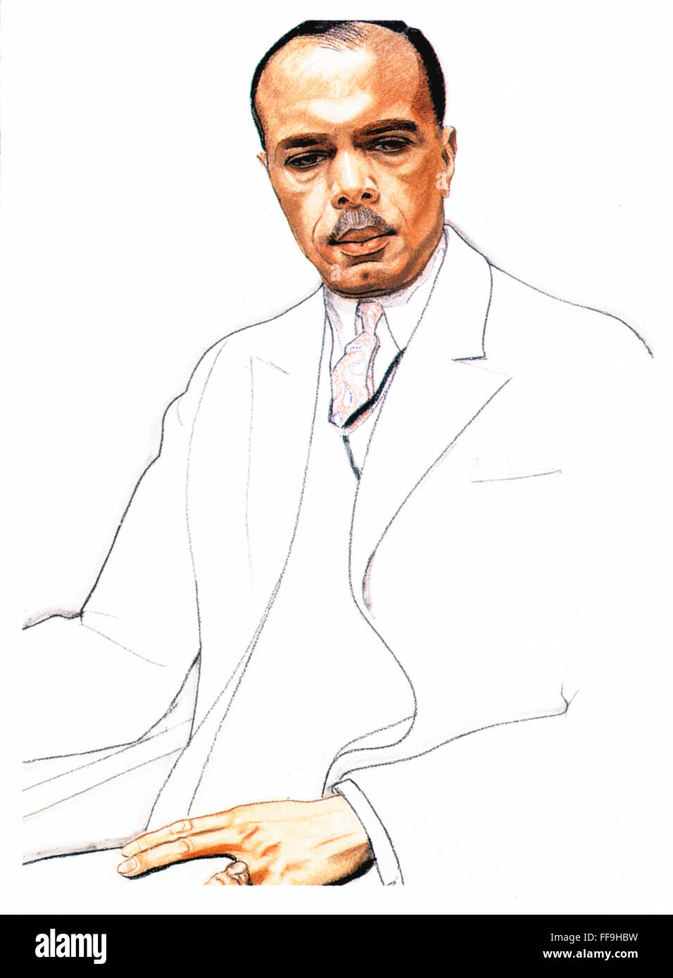 JAMES WELDON JOHNSON /n(1871-1938). American writer. Pastel, 1925, by ...
