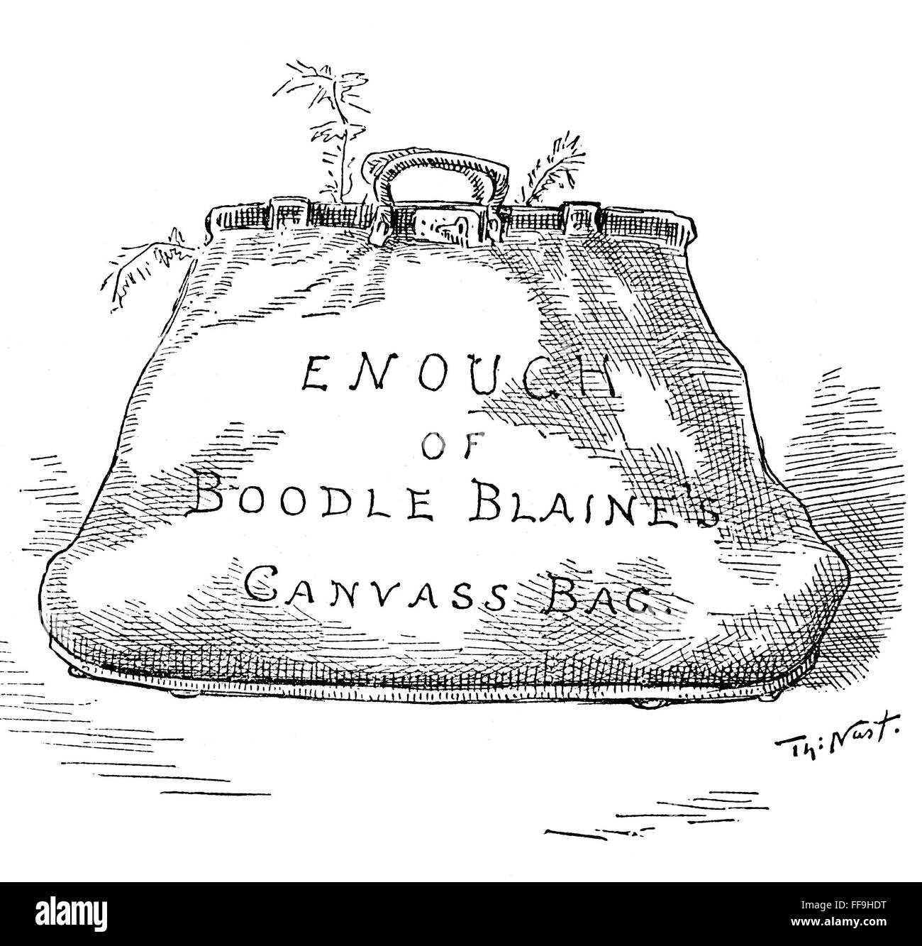 JAMES BLAINE CARTOON. /nJames Gillespie Blaine (1830-1893). A cartoon ...