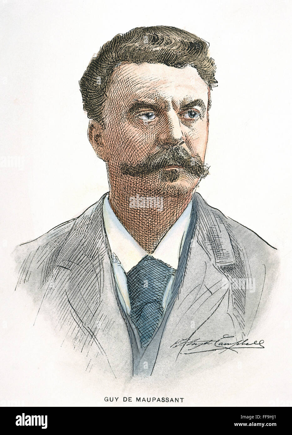 GUY de MAUPASSANT /n(1850-1893). French writer. Contemporary ...
