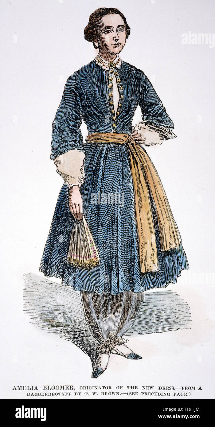 AMELIA BLOOMER (1818-1894). /nNee Jenks: Bloomer's full-trousered ...