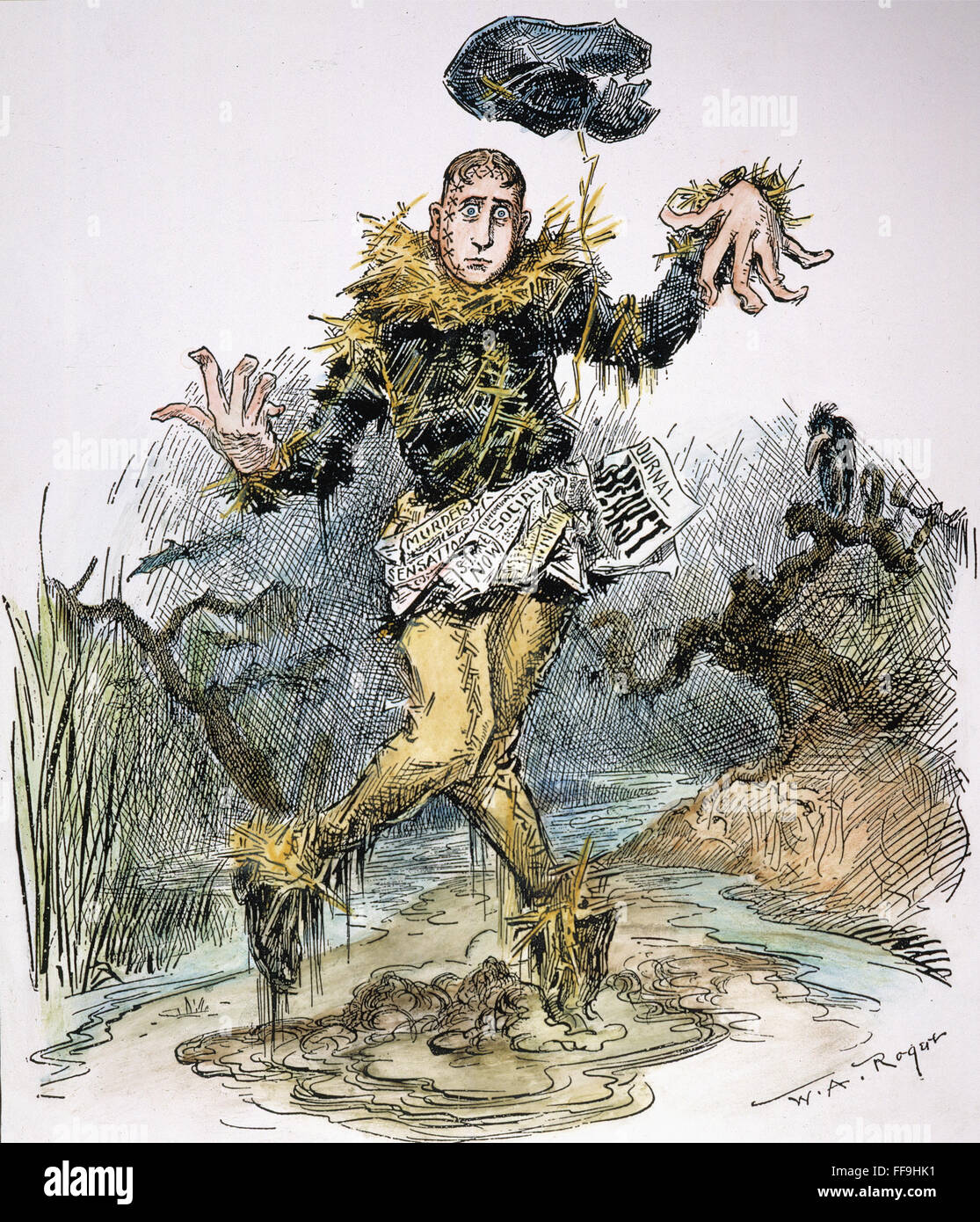 HEARST CARTOON. /nWilliam Randolph Hearst (1863-1951), American ...