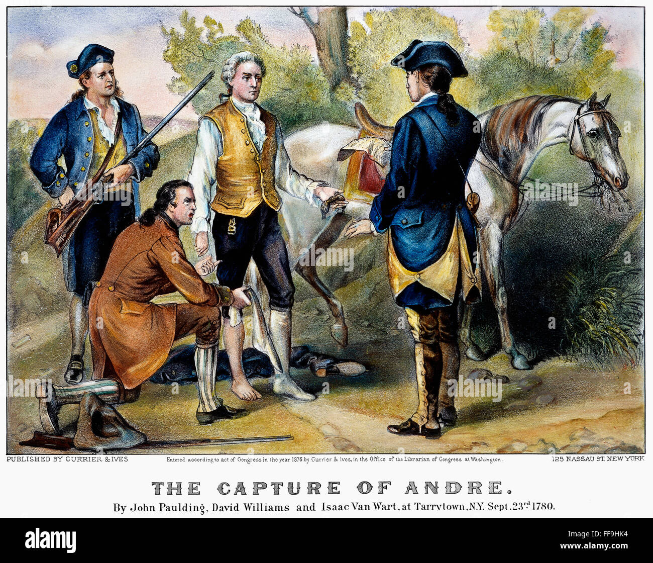 JOHN ANDRE (1750-1780). /nThe capture of Major John Andre in 1780 ...