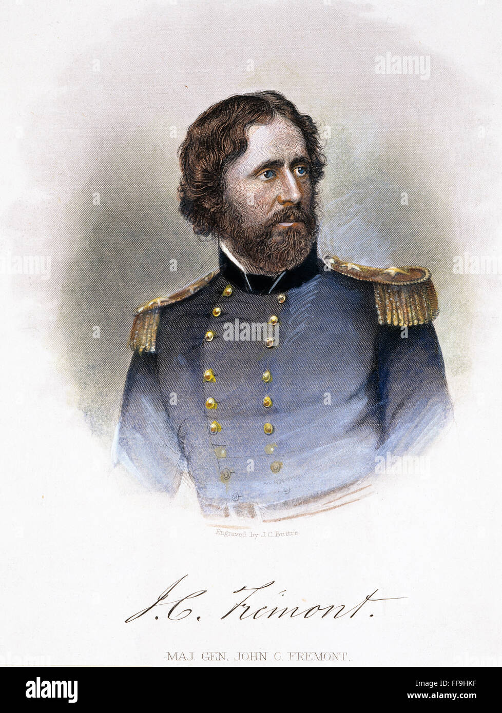 JOHN CHARLES FREMONT /n(1813-1890). American explorer, army officer and politician. Steel ...
