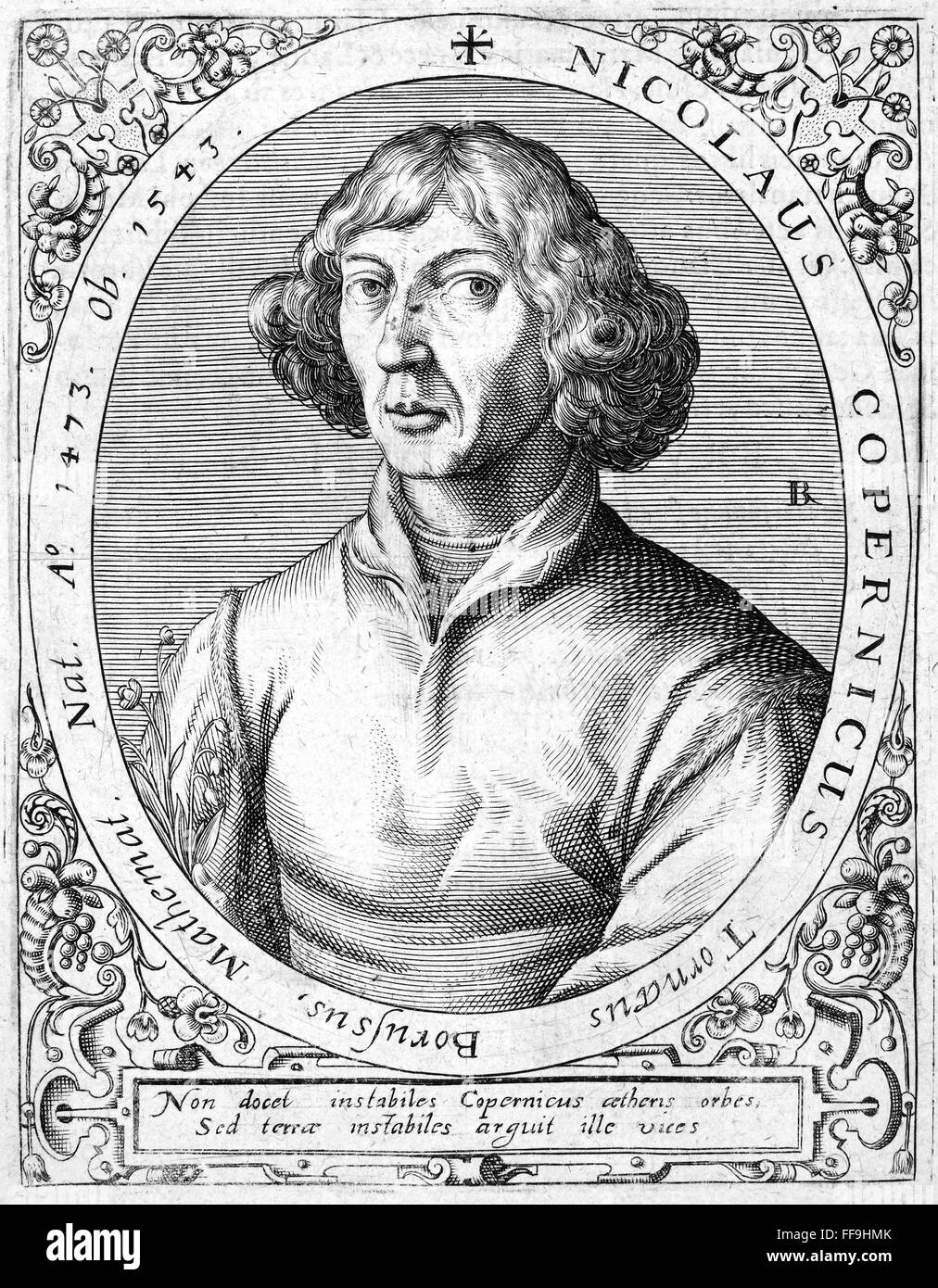 NICOLAUS COPERNICUS /n(1473-1543). Polish astronomer. Line engraving ...