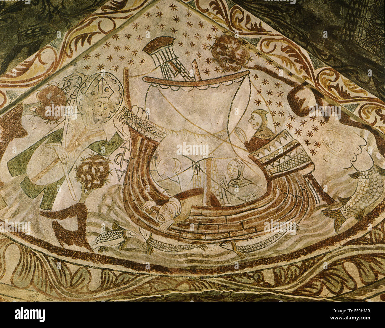 SAINT NICHOLAS SAVING SHIP. /nSt. Nicholas, patron saint of seafarers ...