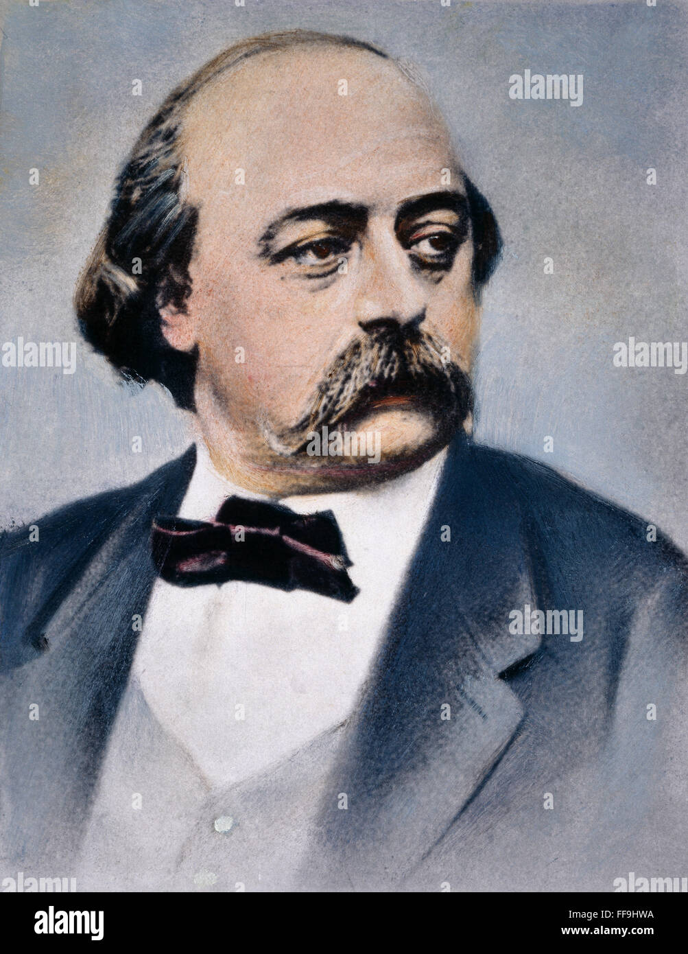 GUSTAVE FLAUBERT /n(1821-1880). French novelist. Oil over a photograph ...