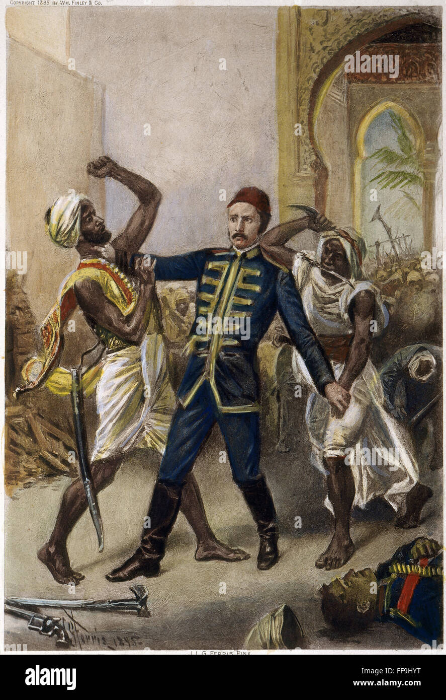 CHARLES GEORGE GORDON /n(1833-1885). British soldier. The death of ...