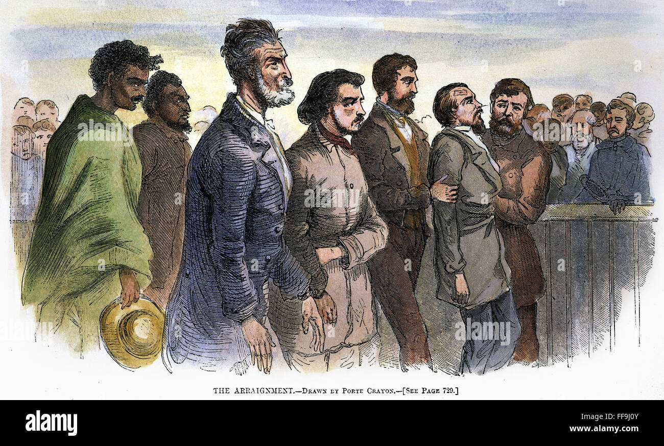JOHN BROWN (1800-1859). /nAmerican abolitionist; shown with the ...