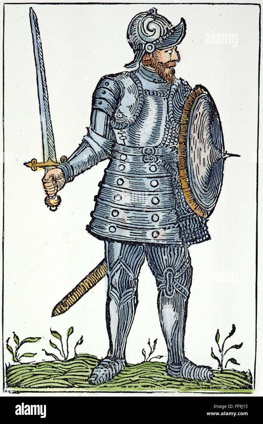 NORSE WARRIOR, 9th CENTURY. /nWoodcut, 16th century Stock Photo - Alamy