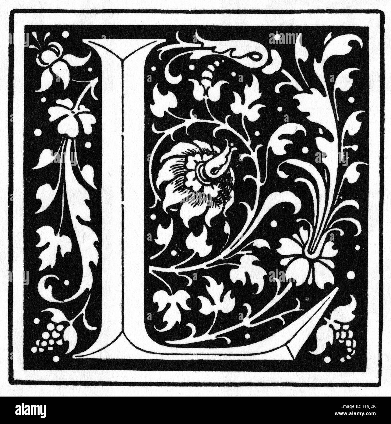 GERMAN INITIAL 'L'. /nInitial 'L' from a late 19th century German ...