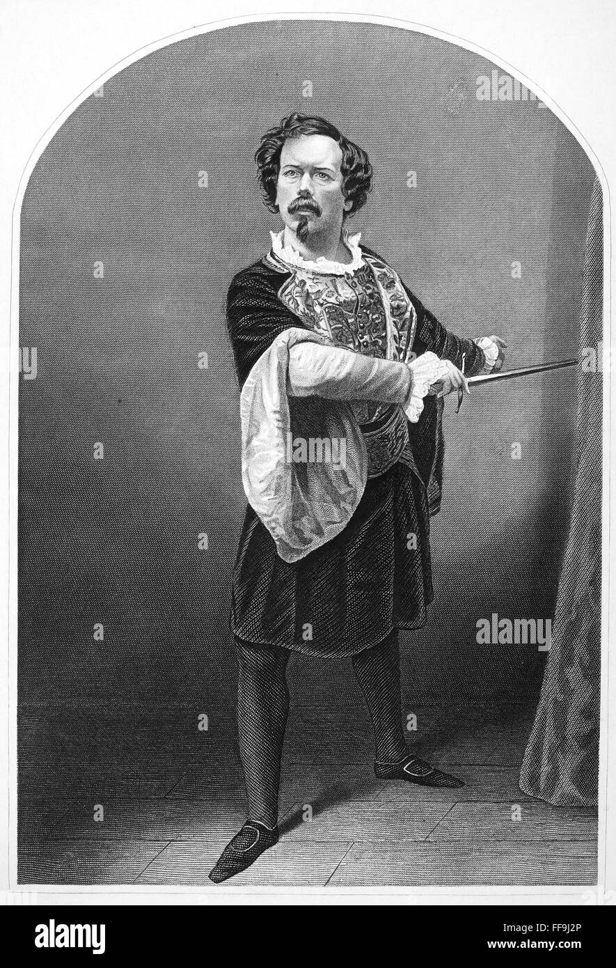 CHARLES DILLON (1819-1881). /nEnglish actor. Dillon in the role of ...