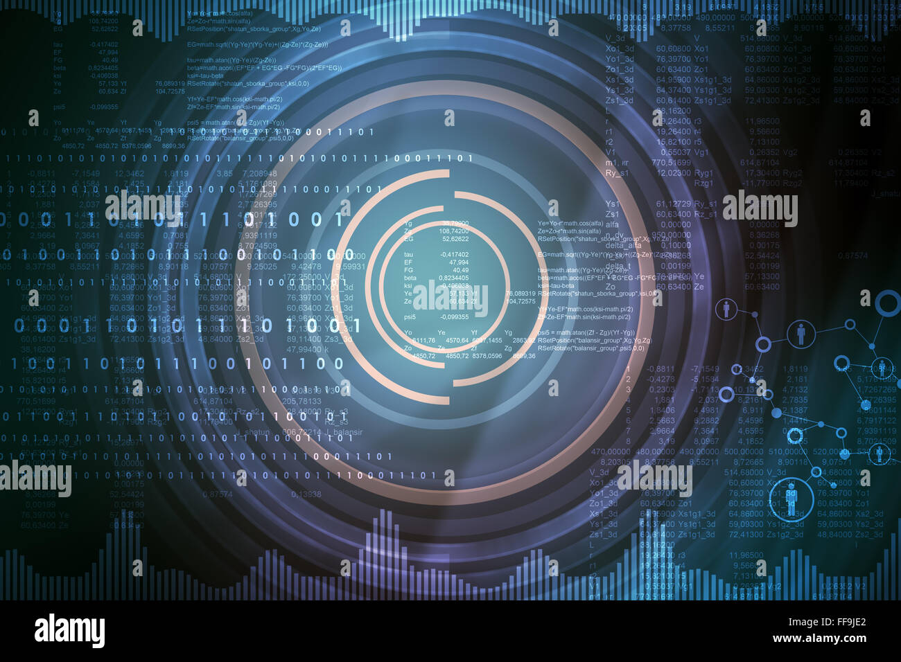 Abstract blue background with figures Stock Photo - Alamy