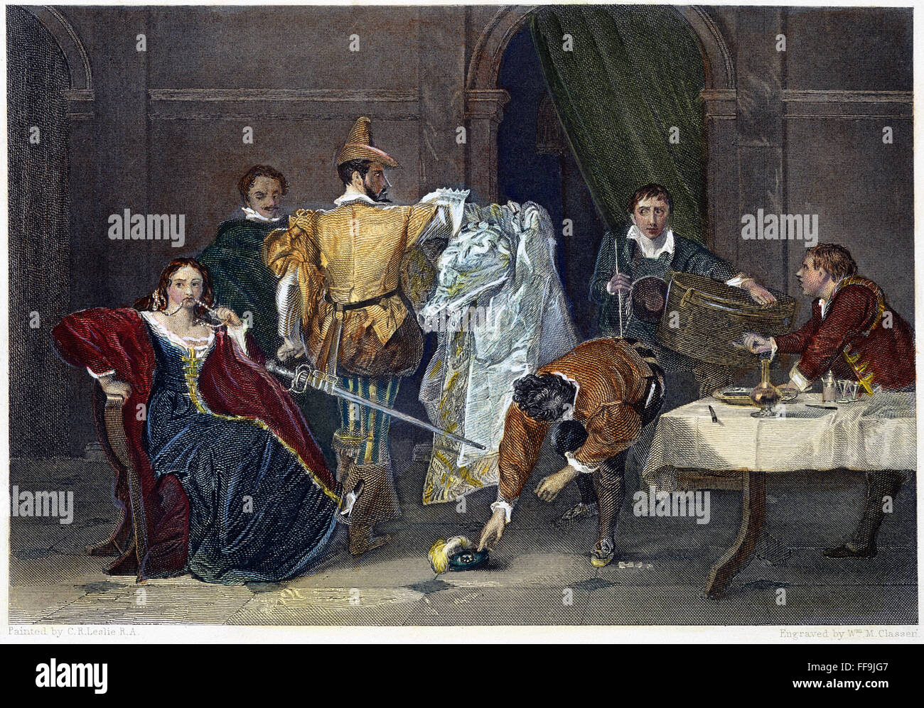 TAMING OF THE SHREW. /nPetruchio disapproves of Kate's new clothes in ...