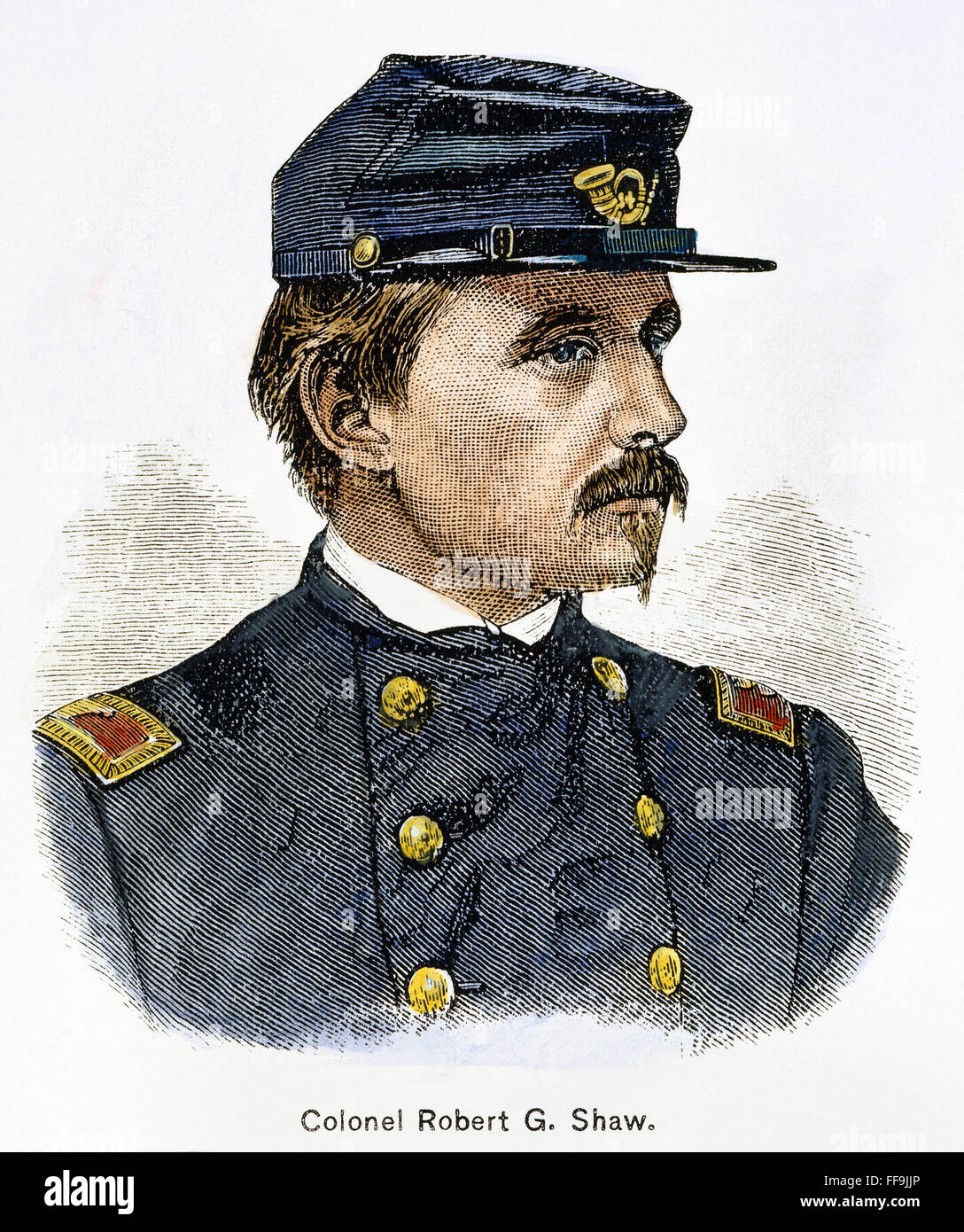 ROBERT G. SHAW (1837-1863). /nAmerican soldier: line engraving ...