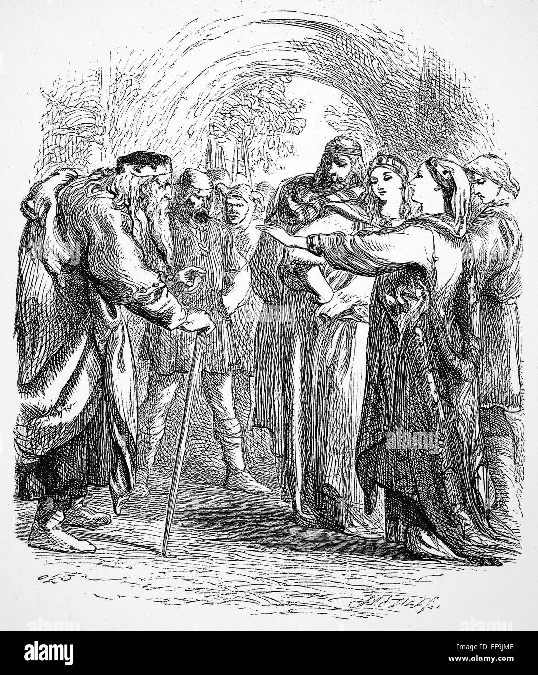 SHAKESPEARE: KING LEAR. /nRegan and Goneril turn away their father in ...