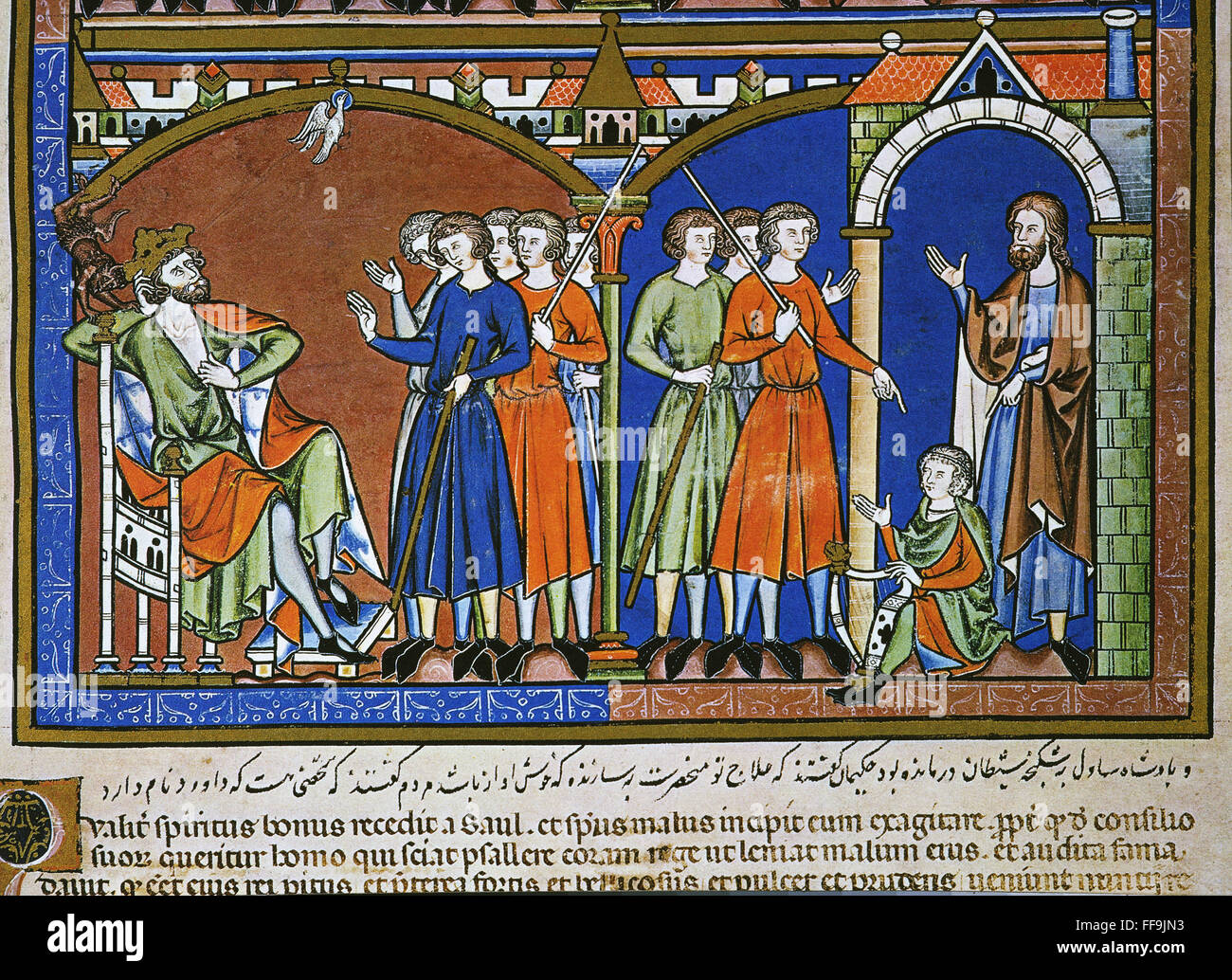 DAVID PLAYS FOR SAUL. /nSaul is troubled by an evil spirit and David is ...