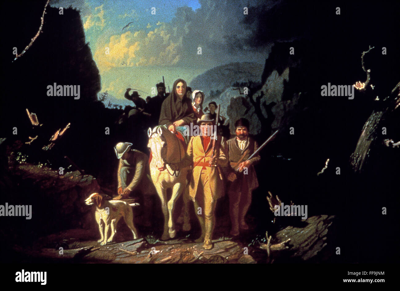 DANIEL BOONE (c1734-1820). /nAmerican pioneer. 'Emigration of Daniel ...