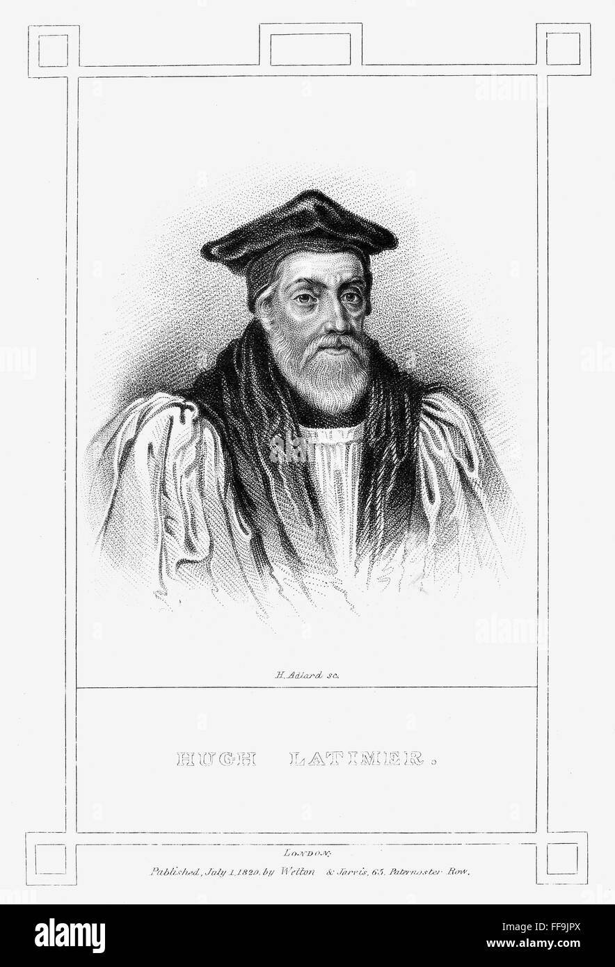 HUGH LATIMER (1485-1555). /nEnglish Reformation leader and Protestant ...