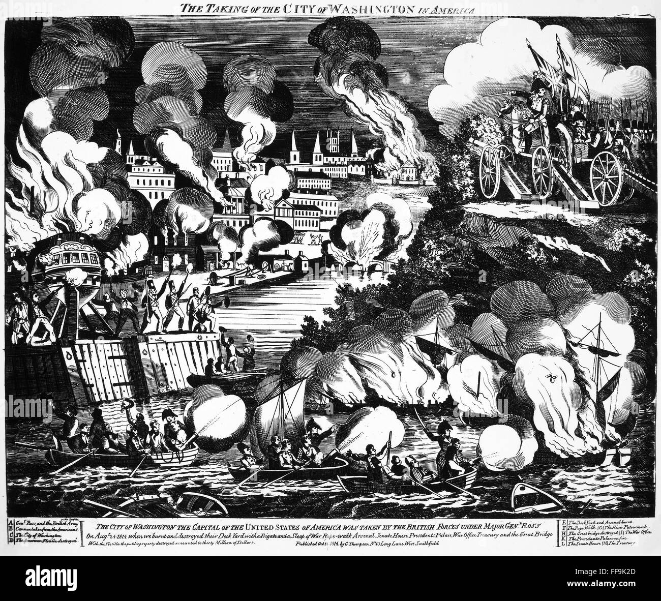 WASHINGTON BURNING, 1814. /nThe taking of the city of Washington D.C ...
