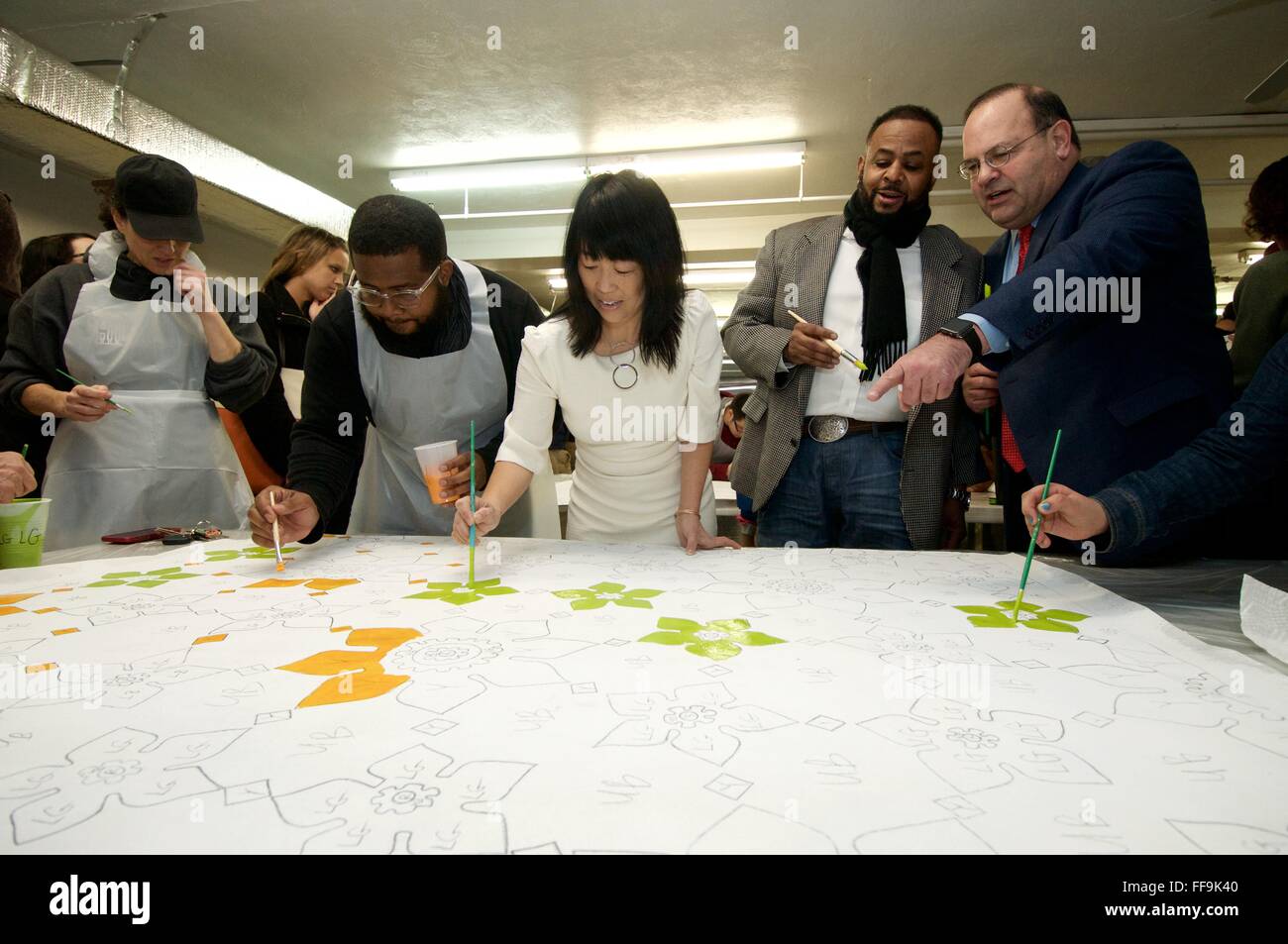 During a January 9, 2016 community paint day members of Philadelphia ...