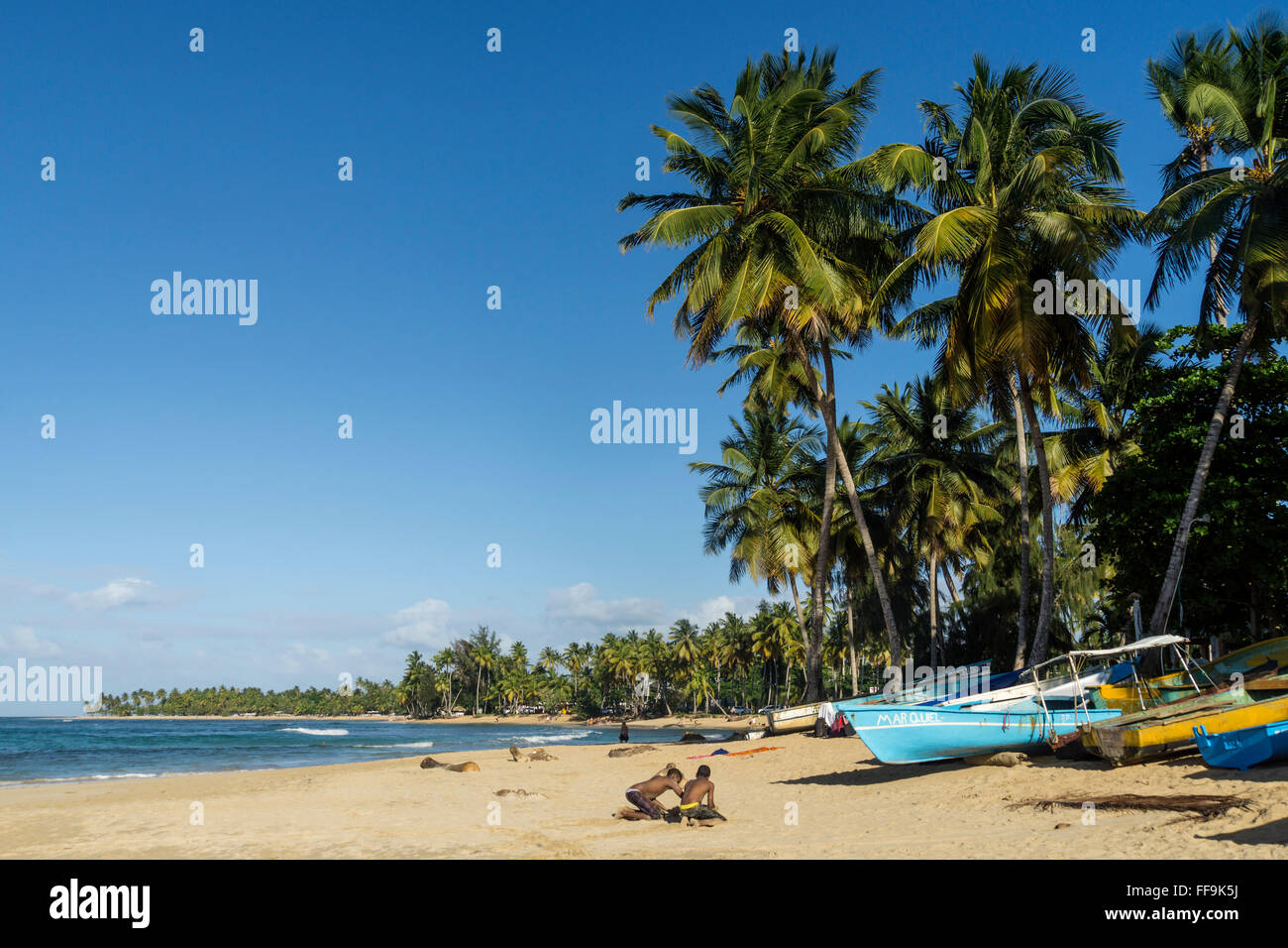 Las Terrenas Beach, Panorama, Dominican Republic Stock Photo - Alamy
