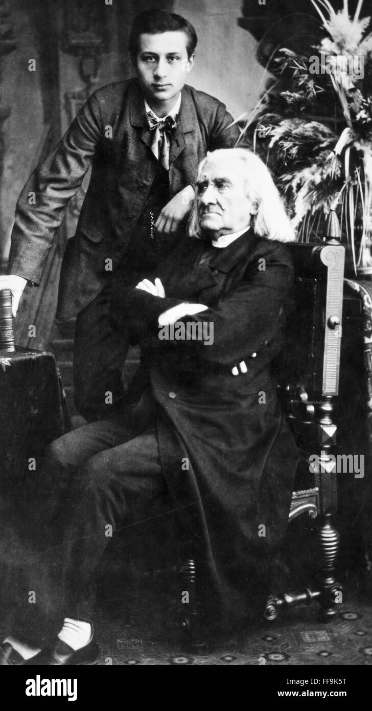 FRANZ LISZT (1811-1886). /nHungarian pianist and composer. Photographed ...