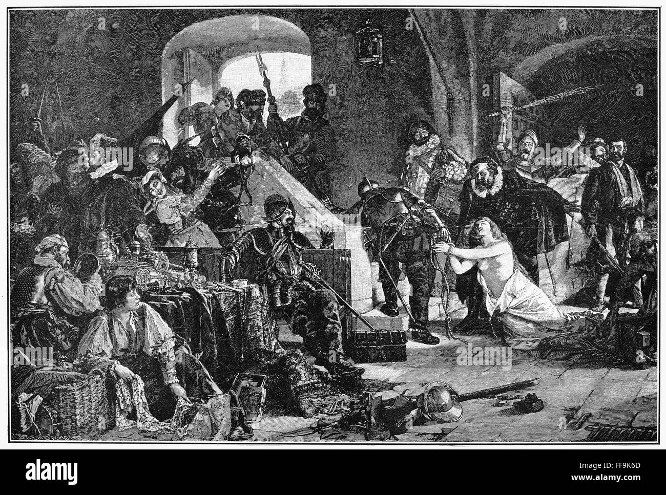 NETHERLANDS: SPANISH FURY. /n'The Spanish Fury in Antwerp.' The sacking ...