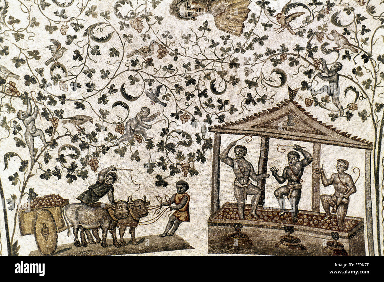 EARLY CHRISTIAN MOSAIC. /nItaly: Rome. Mosaic in the vault of the ...