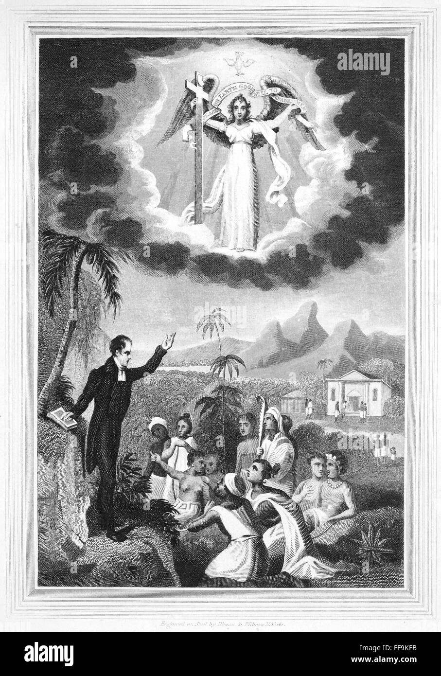 MISSIONARY, 1832. /n'The Gospel Preached to the Heathen.' Steel ...