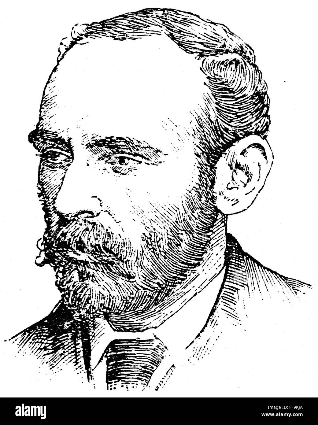MICHAEL DAVITT (1846-1906). /nIrish nationalist leader. Wood engraving ...