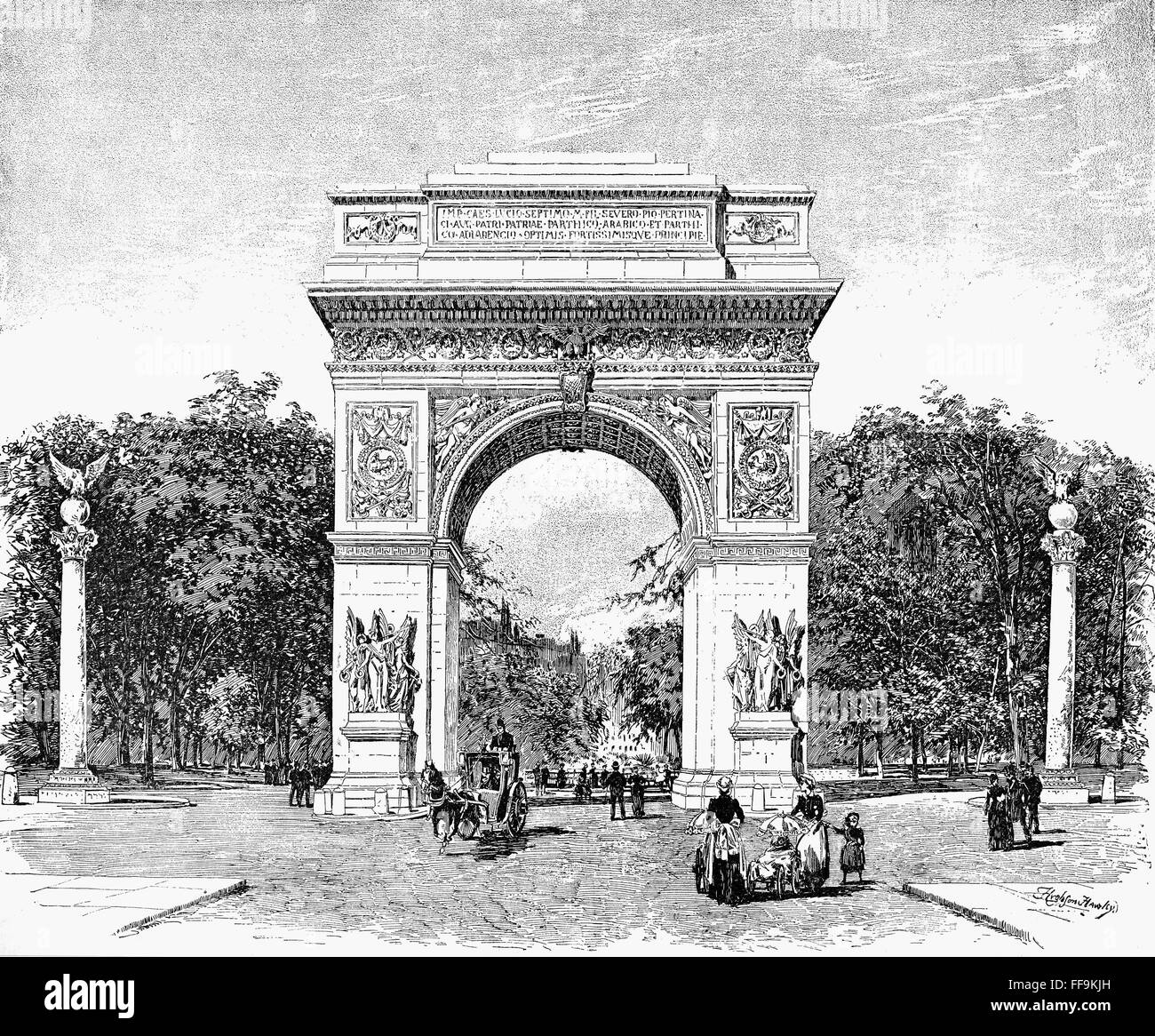 WASHINGTON SQUARE ARCH. /nThe wooden arch in Washington Square, New ...