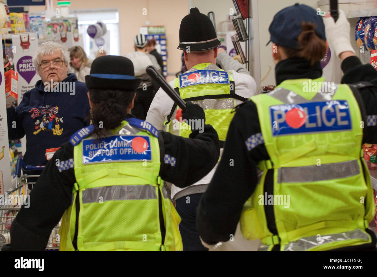Serving police officers in comedy mode for the charity Red Nose Day ...