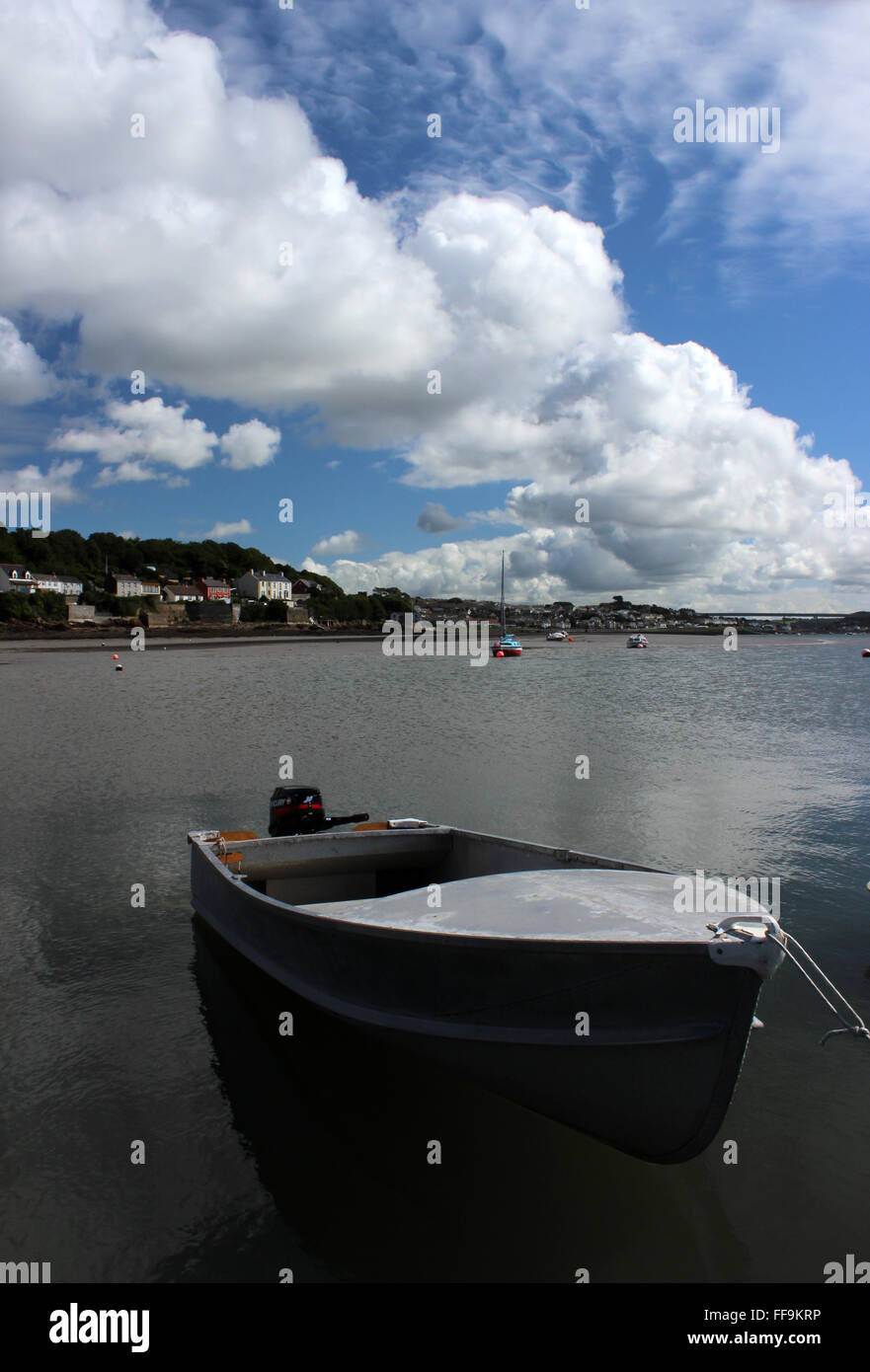 Boat in Llanstadwell near Neyland Milford Haven Pembrokeshire Stock ...