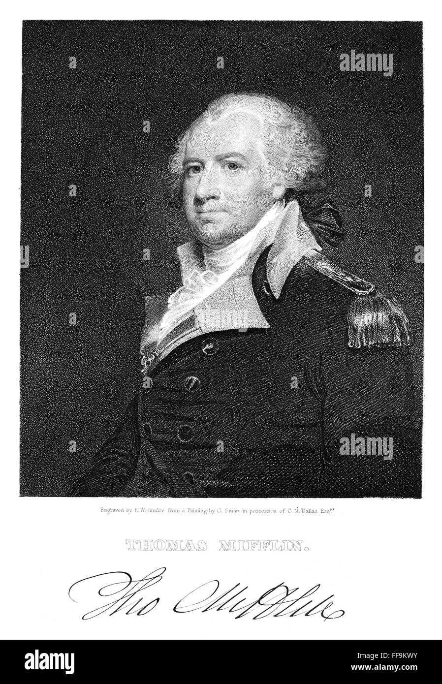 THOMAS MIFFLIN (1744-1800). /nAmerican soldier and statesman. Stipple ...