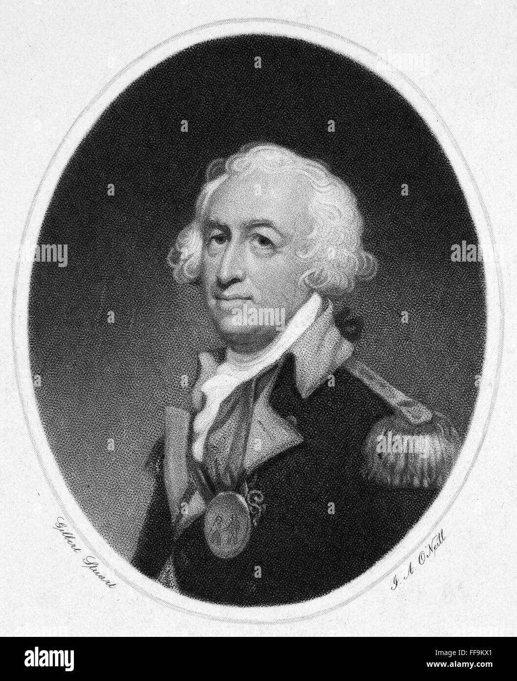 Horatio Gates C1728 1806 Namerican Revolutionary Officer Mezzotint