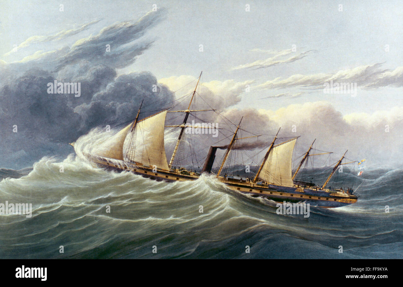 GREAT BRITAIN, 1843. /nH. Paprill after J. Walter: The Great Britain ...