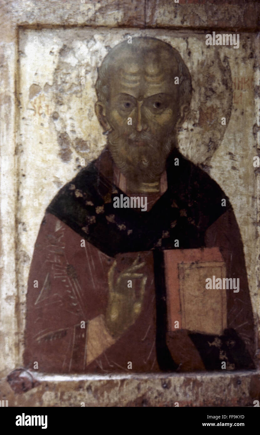 SAINT NICHOLAS. /nIcon from the Assumption Cathedral. 14th century ...