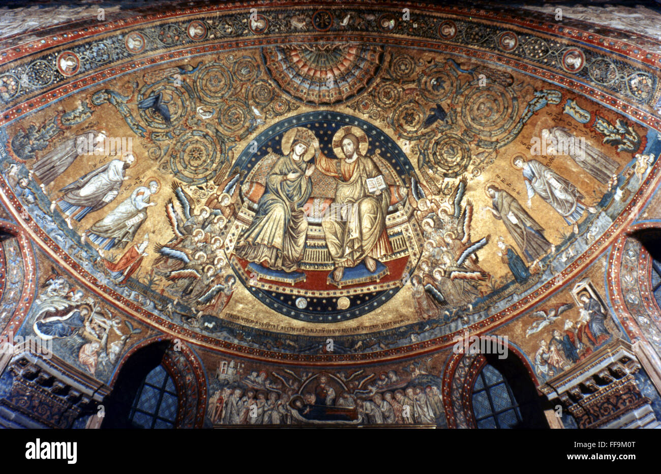 TORRITI: CORONATION. /nCoronation of the Virgin. Mosaic by Jacopo ...