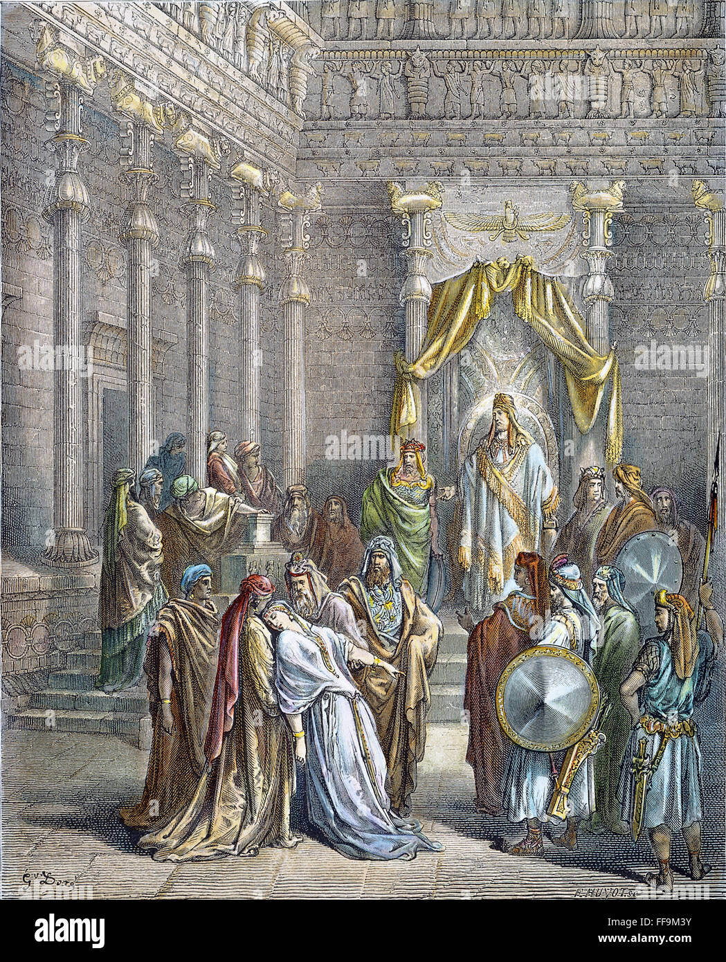 QUEEN ESTHER. /nQueen Esther faints before King Ahasuerus (Esther ...