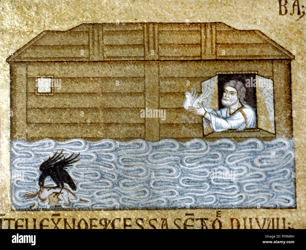 ST. MARKS: NOAH IN THE ARK. /nInterior of St. Mark's in Venice: Noah ...