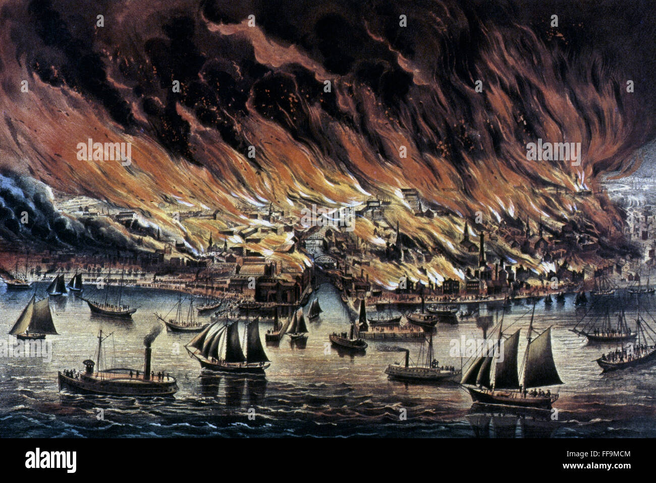 GREAT FIRE OF CHICAGO, 1871. /nThe Great Fire at Chicago, 8-10 October ...