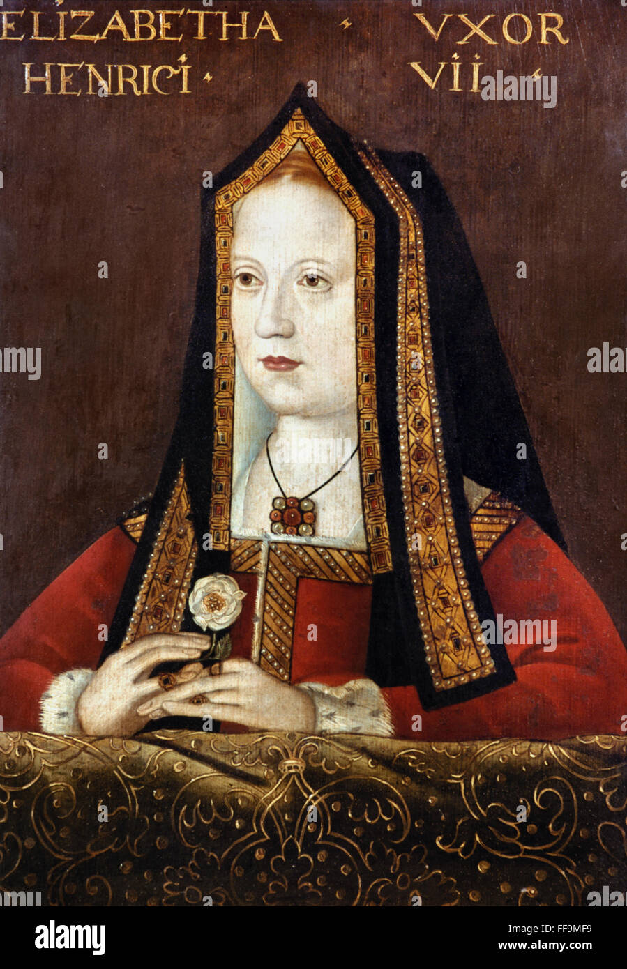 ELIZABETH OF YORK. /n(1465-1503). Queen of Henry VII of England. Oil on ...